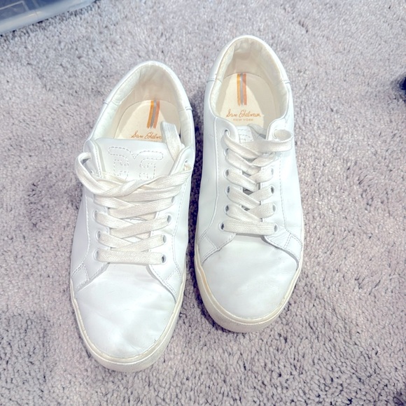 Sam Edelman | Shoes | Sam Edelman White Leather Sneakers | Poshmark